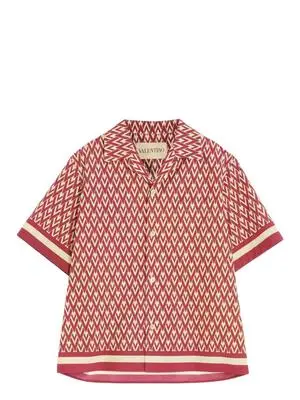 Valentino Garavani Toute La V-print Shirt - Red
