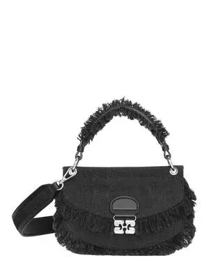 GANNI Denim Tote Bag - Black