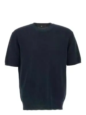FILIPPO DE LAURENTIIS Crew-neck Ribbed T-shirt - Blue