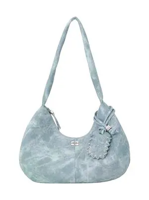 GANNI Medium Tie-dye Shoulder Bag - Blue