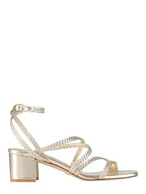 STUART WEITZMAN Leather Sandals - Gold