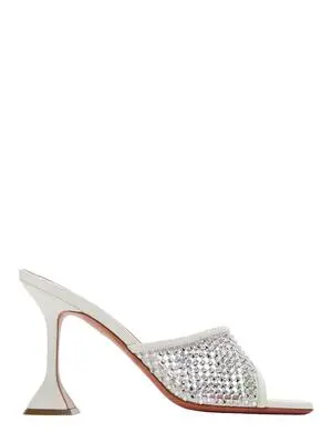 Amina Muaddi 95mm Rhinestone-Embellished Sandals White