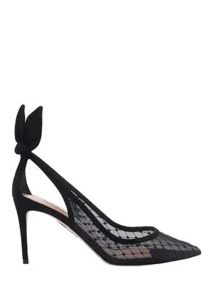 AQUAZZURA 85mm Mesh Pumps - Black