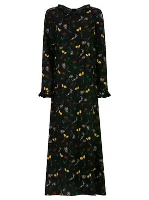 Marni Floral-print Maxi Dress - Black