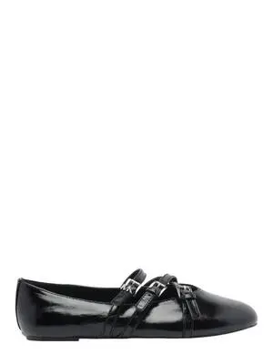 Michael Kors Leather Ballet Flats - Black