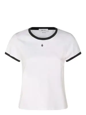 Alexander McQueen Contrast-trim T-shirt - White