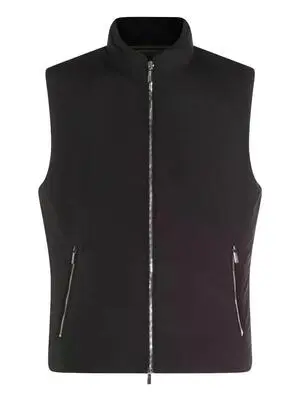 MOORER Zip-front Gilet - Brown