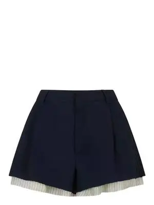Marni Layered Pleated Shorts - Blue