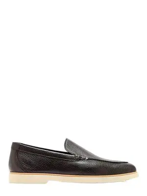 Magnanni Leather Slip-on Loafers - Brown