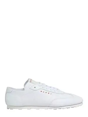 Marni Leather Lace-up Sneakers - White