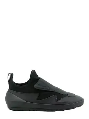 FERRAGAMO Leather Sock Sneakers - Black