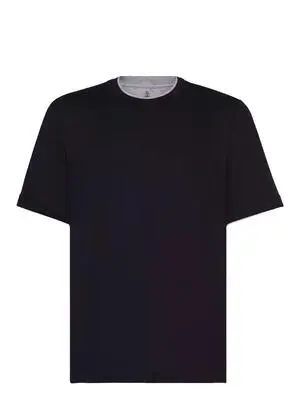 Brunello Cucinelli Layered-detail T-shirt - Black