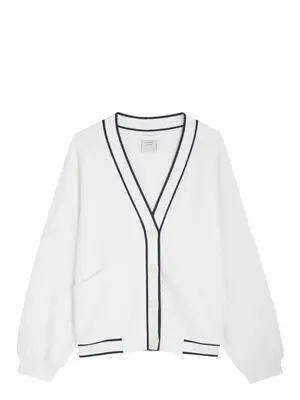 Varley Decker Off Court Stretch-jersey Cardigan - White