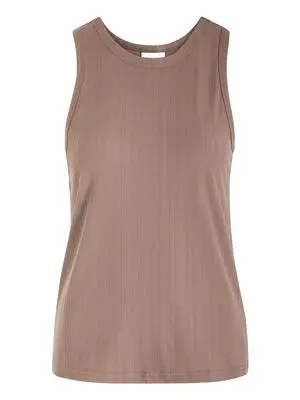 Varley Thurman Ribbed Tank - Taupe