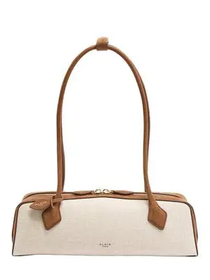 ALAÏA Le Teckel Medium Canvas Shoulder Bag