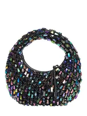 Staud Reef Beaded Bag Black