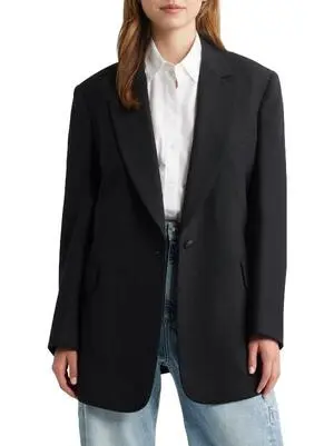 Rag & Bone Classic Fit Longline Blazer - Black