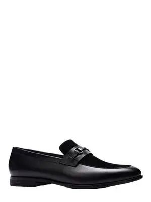 CARLOS BY CARLOS SANTANA Leather Bit Loafer - Black Leather