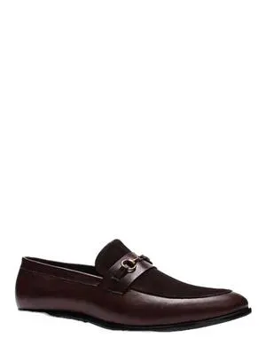 CARLOS BY CARLOS SANTANA Leather Bit Loafer - Brown Leather