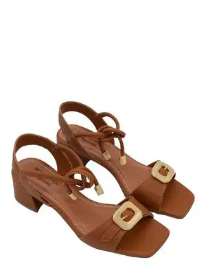 BUTTERO® Ankle Tie Sandal - Caramelo