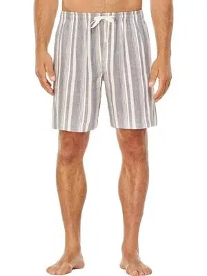 Majestic International Woven Lounge Shorts - Shade Stripe