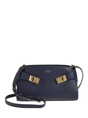FERRAGAMO Mini Hug Leather Crossbody Bag - Midnight