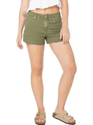Roxy Beachrock Denim Cutoff Shorts - Four Leaf Clover Solid