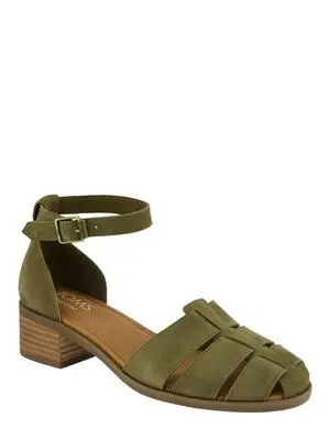 Toms Jaclyn Ankle Strap Fisherman Sandal - Medium Green