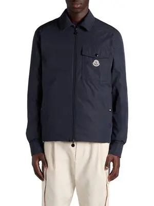 Moncler Vigeon Padded Down Shirt Jacket - English Blue