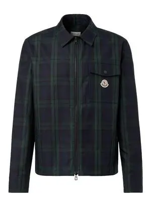 Moncler Checked Cotton Jacket - Black