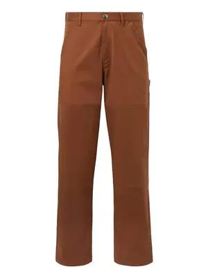 Moncler Cotton-blend Gabardine Straight Pants - Brown