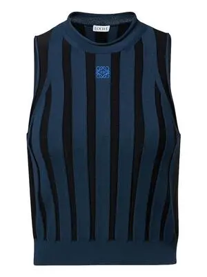 Loewe Anagram Striped Sweater - Blue