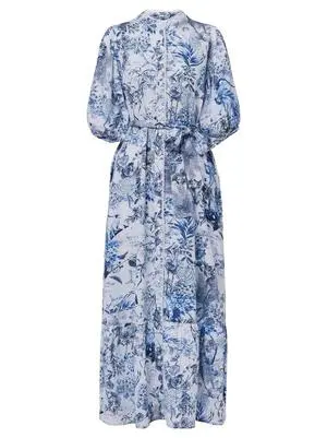 Melissa Odabash Kitty Cotton And Linen Shirt Dress - Blue