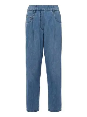 Brunello Cucinelli High-rise Straight Jeans - Blue