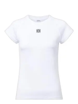 Loewe Anagram Cotton-blend T-shirt - White