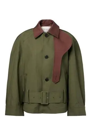 JW Anderson Cotton Asymmetric Jacket - Green