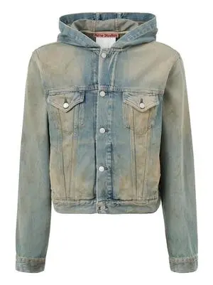 Acne Studios Hooded Denim Jacket - Blue