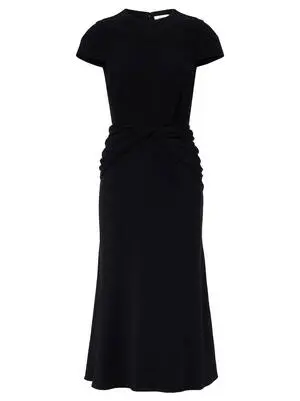 Alexander McQueen Crêpe Midi Dress - Black
