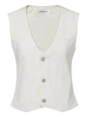 Victoria Beckham Denim Vest - White