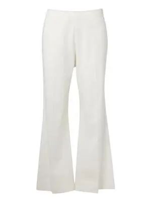 Khaite Walter Cotton Canvas Flared Pants - White
