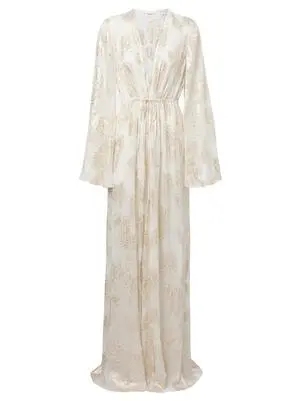 ALEXANDRA MIRO Aurelia Silk-blend Maxi Dress - White