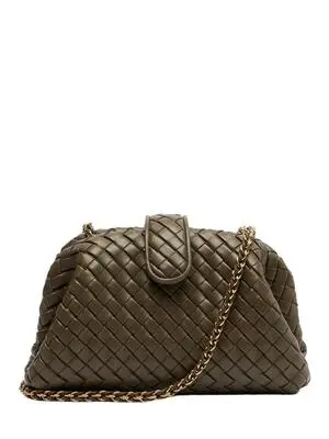 Bottega Veneta Lauren 1980 Small Leather Clutch - Green