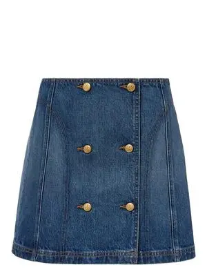 Ulla Johnson Clara Denim Mini Skirt - Blue