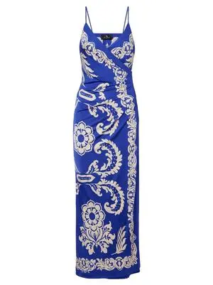 Etro Paisley Printed Maxi Dress - Blue