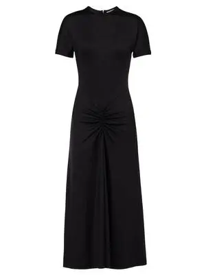 Victoria Beckham Gathered Midi Dress - Black