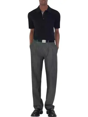 Burberry Wool Polo Shirt - Blue