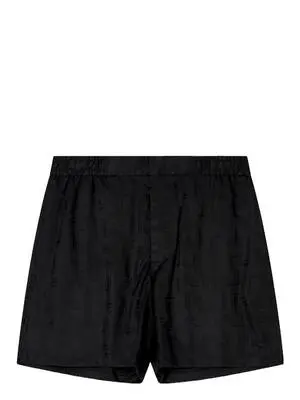 Emporio Armani Jacquard Lyocell Bermuda Shorts - Black