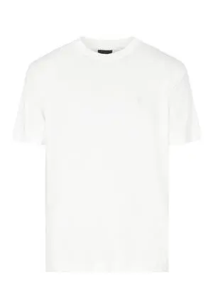 Emporio Armani Modal Jersey T-shirt With Micro Eagle Embroidery - White