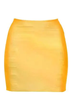 HERVE L. LEROUX Bandage Mini Skirt - Yellow