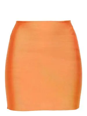 HERVE L. LEROUX Bandage Mini Skirt - Orange
